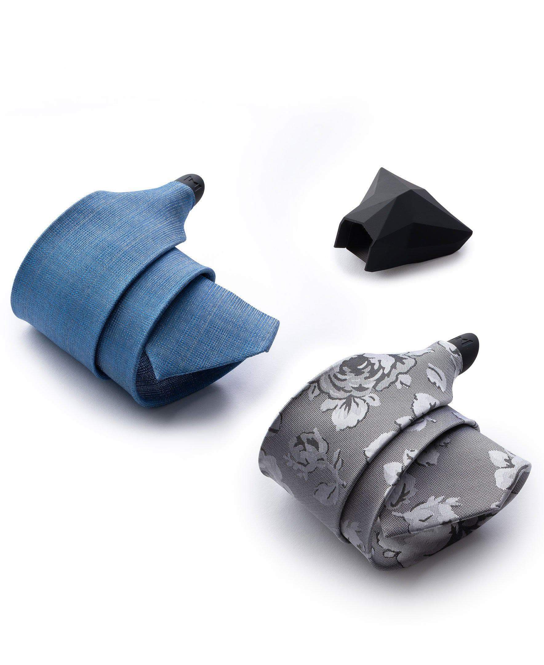 Grey Silk Floral & Blue Silk Floral - 2 TIE SET – ModernTie.com